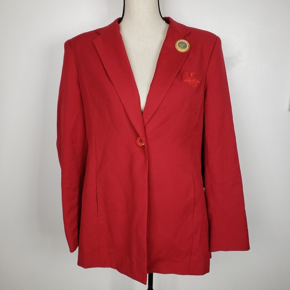 Mary Kay | Jackets & Coats | Vtg Mary Kay By Brookhurst Red Monogram ...